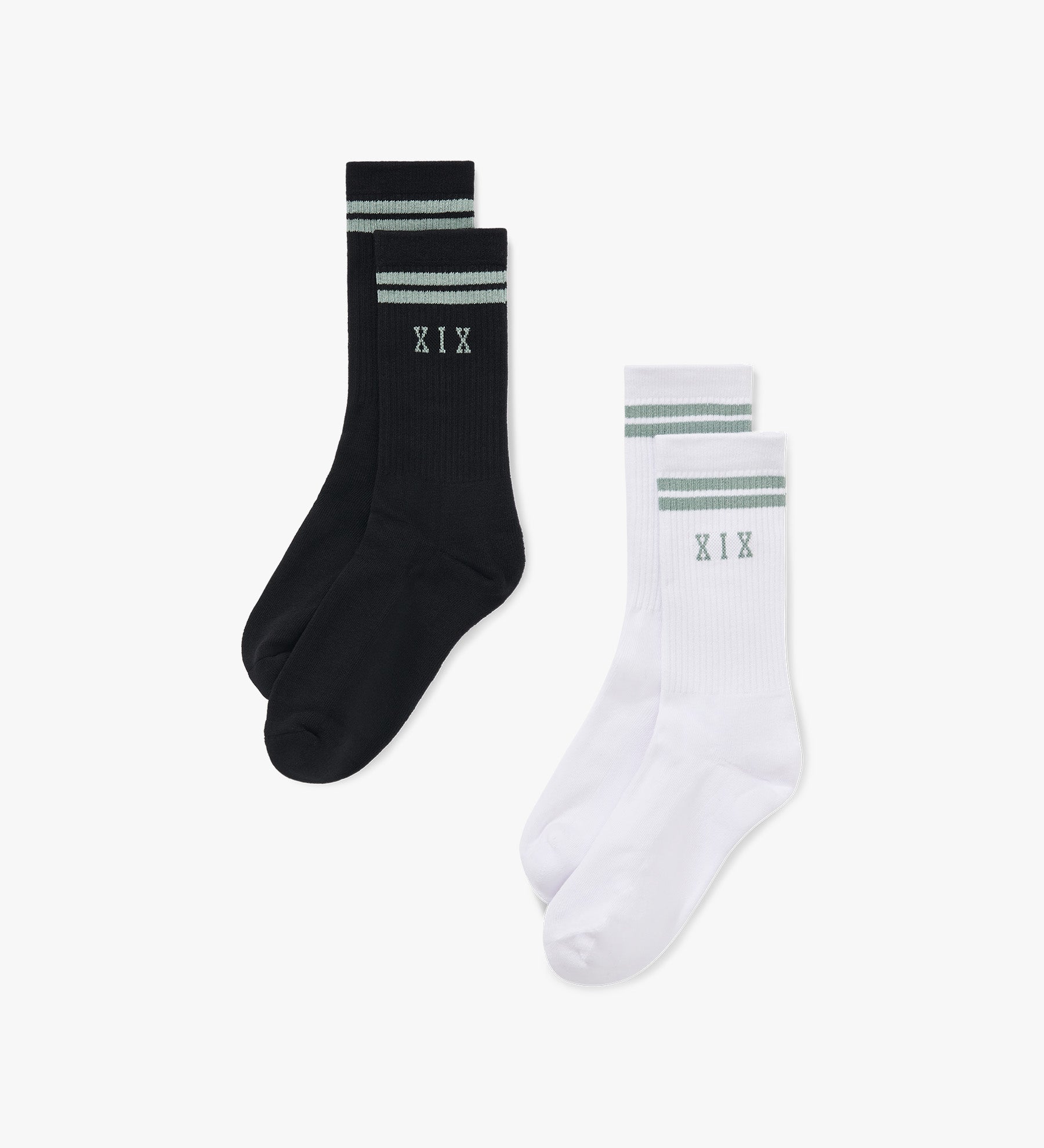 XIX Socks 2 Pack - Black/White/Storm Grey