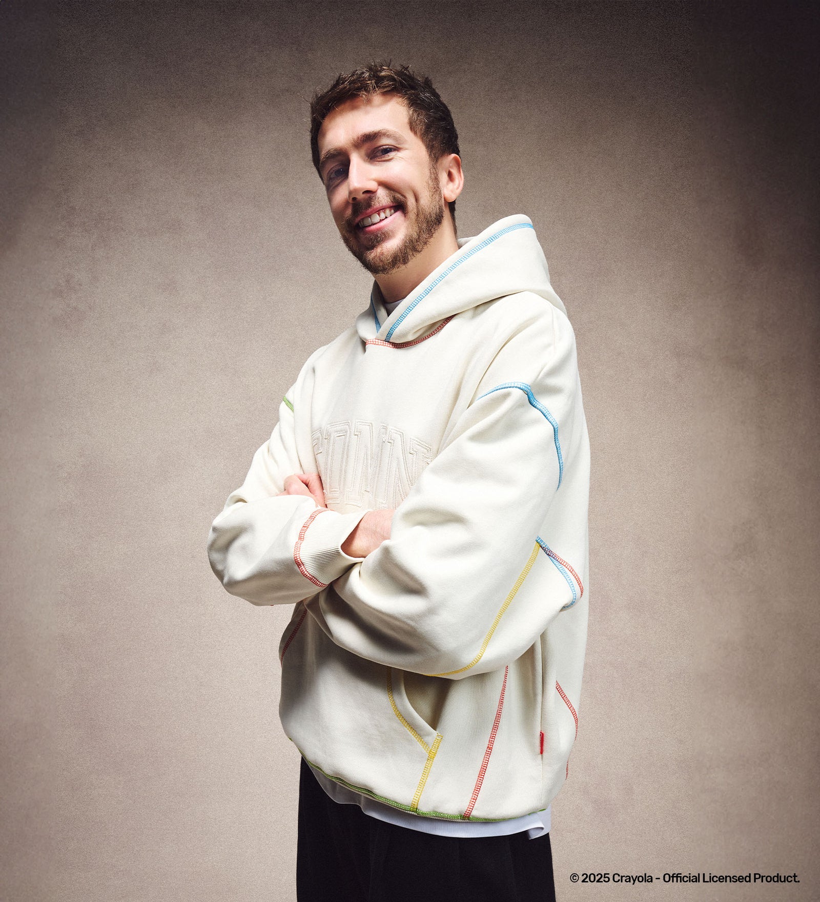 SDMN x Crayola Colour Stitch Hoodie [Buttercream]