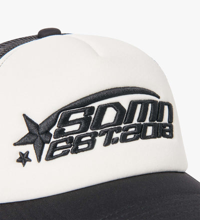 Y2K Shooting Stars Cap - Black/White